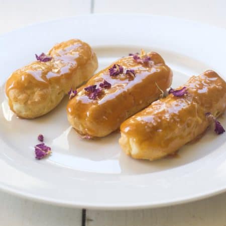 Salted Caramel Eclairs - The Little Ferraro Kitchen