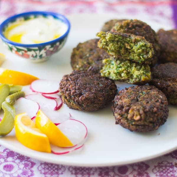 Black Bean Falafel with Heirloom Tomato Salsa