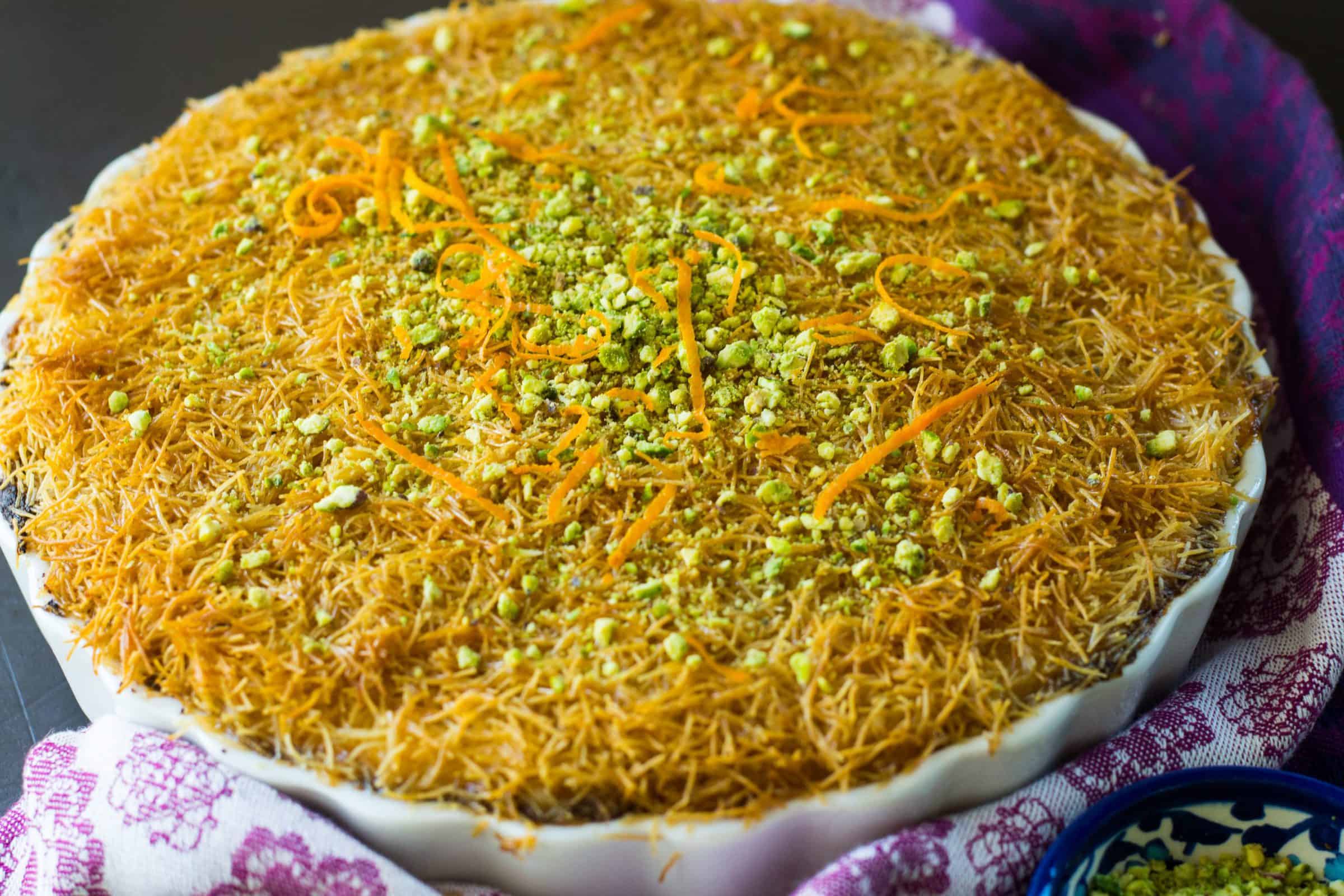 Kanafe with Ricotta and Simple Syrup