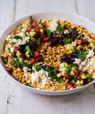 Loaded Hummus with All the Toppings - The Little Ferraro Kitchen