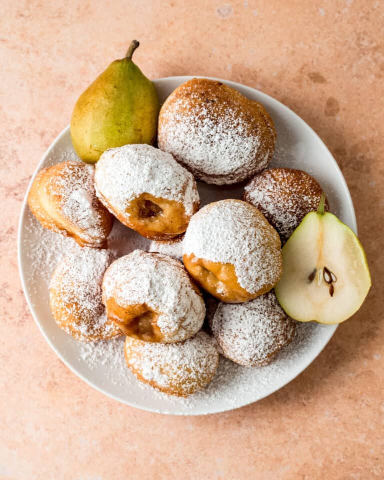 Pear Donuts with Vanilla and Cinnamon - The Little Ferraro Kitchen