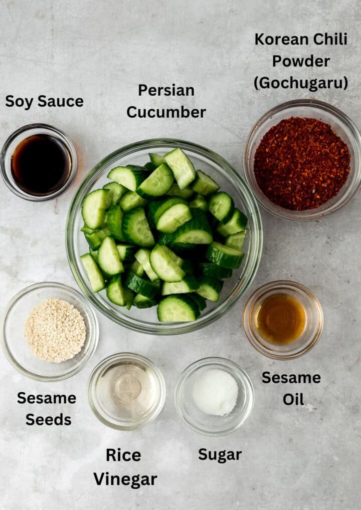 Quick Spicy Korean Cucumber Salad (Oi Muchim)