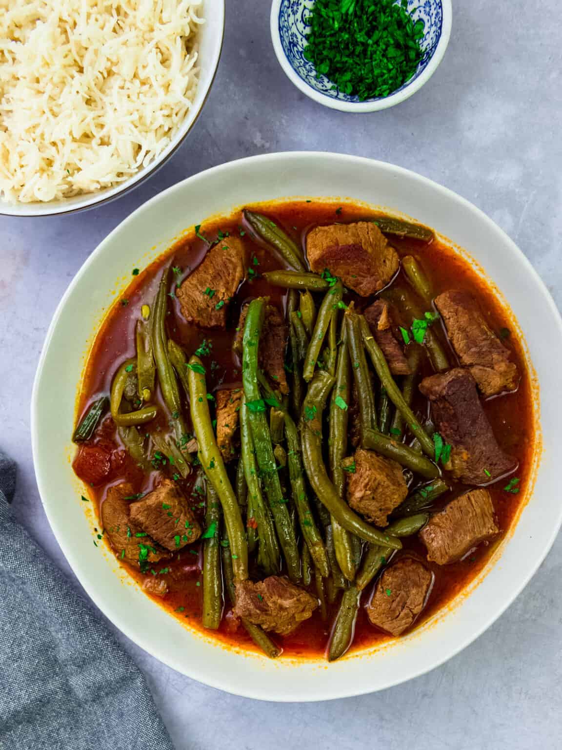 Fasulye (Turkish Green Bean Stew with Meat) - The Little Ferraro Kitchen
