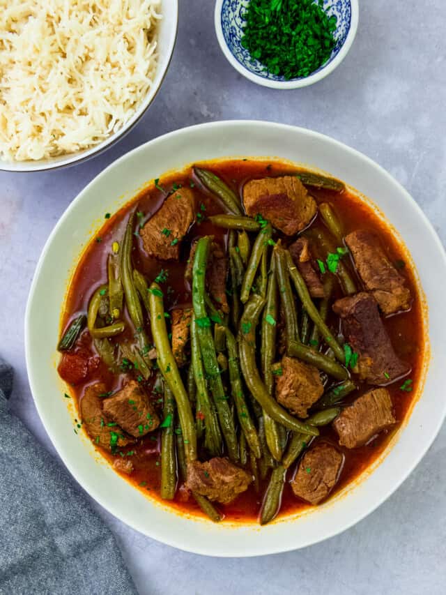 Fasulye (Turkish Green Bean Stew with Meat) - The Little Ferraro Kitchen