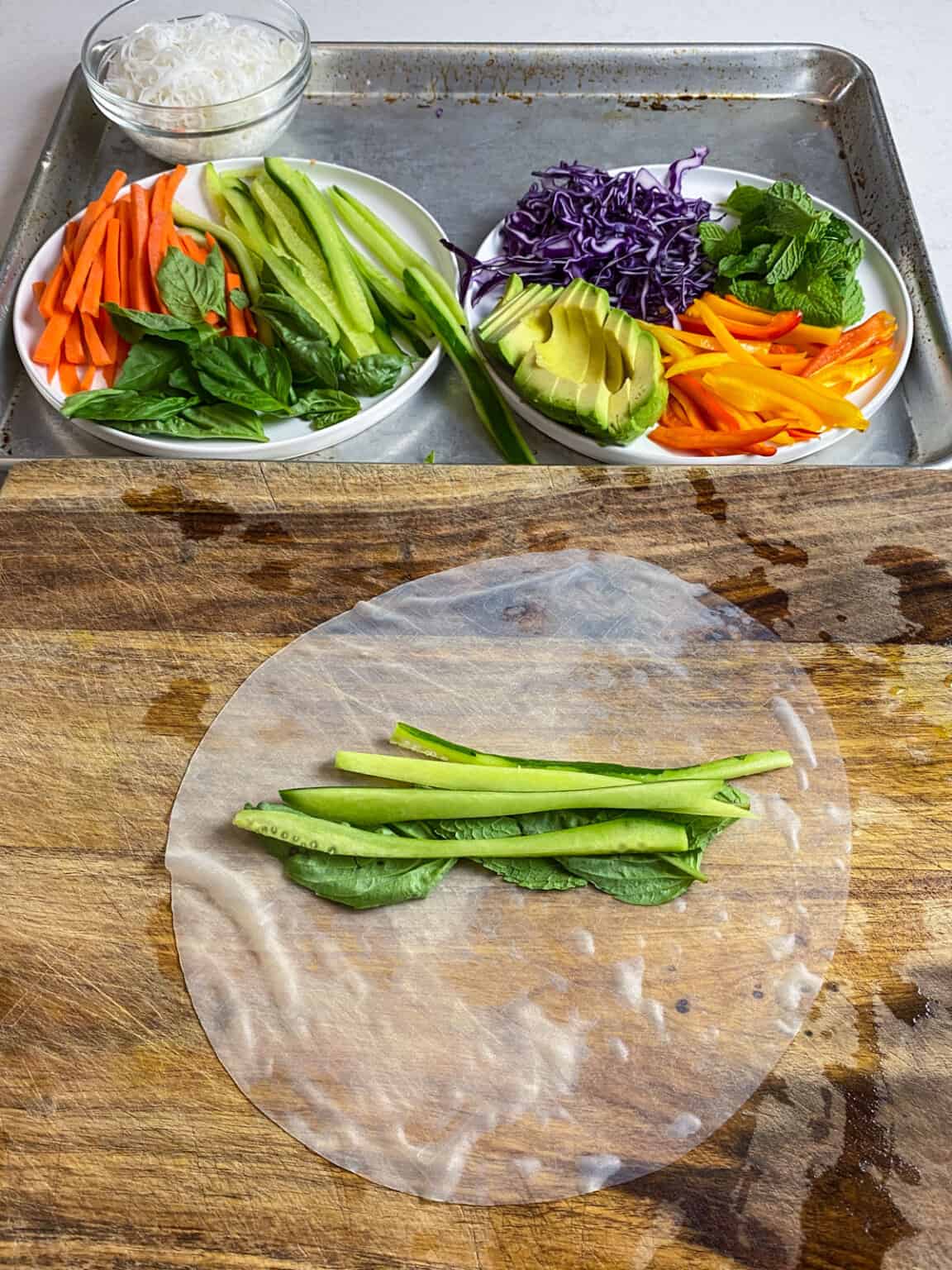 Vegetable Rice Paper Rolls (Fresh Spring Rolls) - The Little Ferraro ...