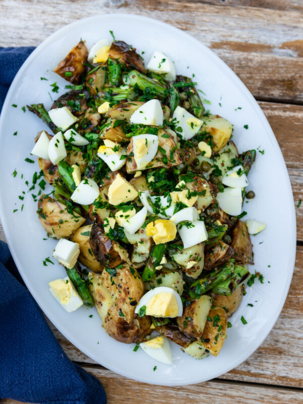 Healthy Grilled Potato Salad (No Mayo) - The Little Ferraro Kitchen