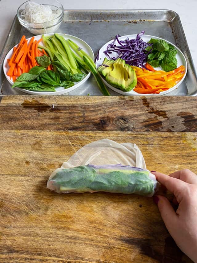 Vegetable Rice Paper Rolls (Fresh Spring Rolls) - The Little Ferraro ...