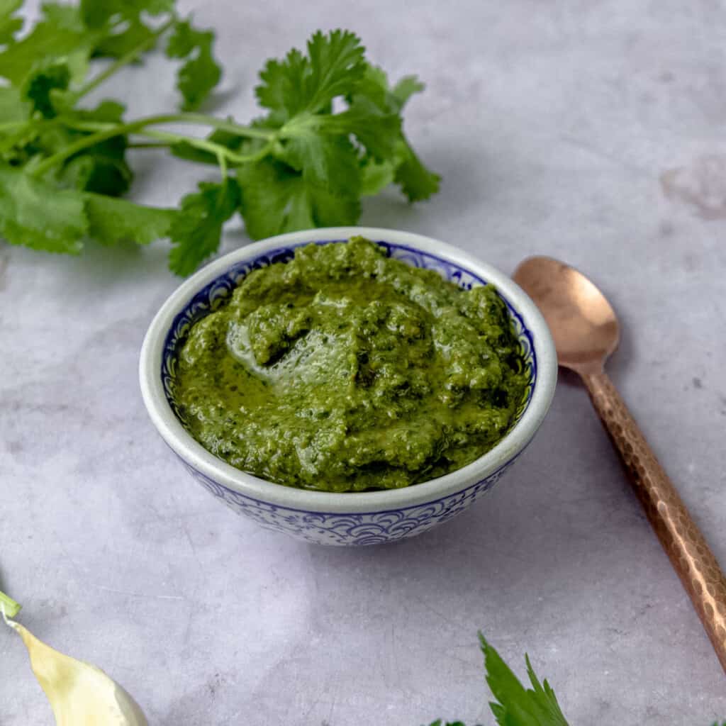 Zhoug Sauce (Spicy Cilantro Sauce) (Spicy Cilantro Sauce) - The Little ...