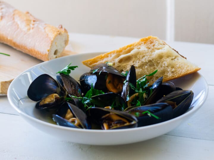 Julia Child's Mussels Marinière - The Little Ferraro Kitchen