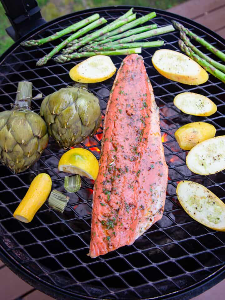 Simply Grilled Sockeye Salmon with Mediterranean Glaze - The Little ...