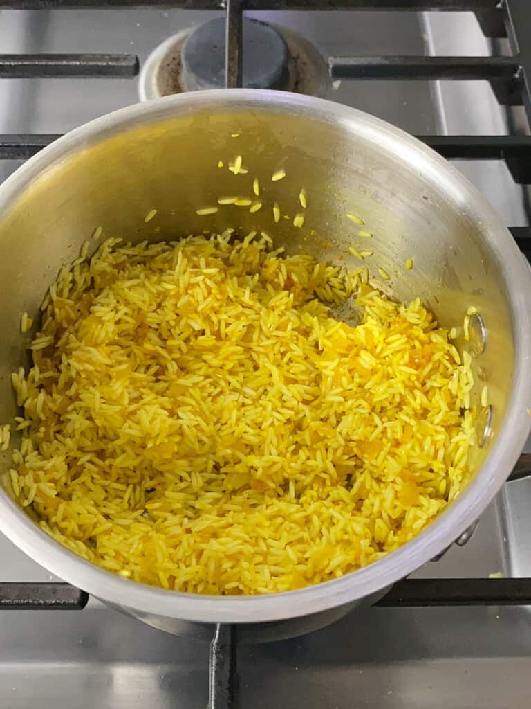 Yellow Mediterranean Rice - The Little Ferraro Kitchen