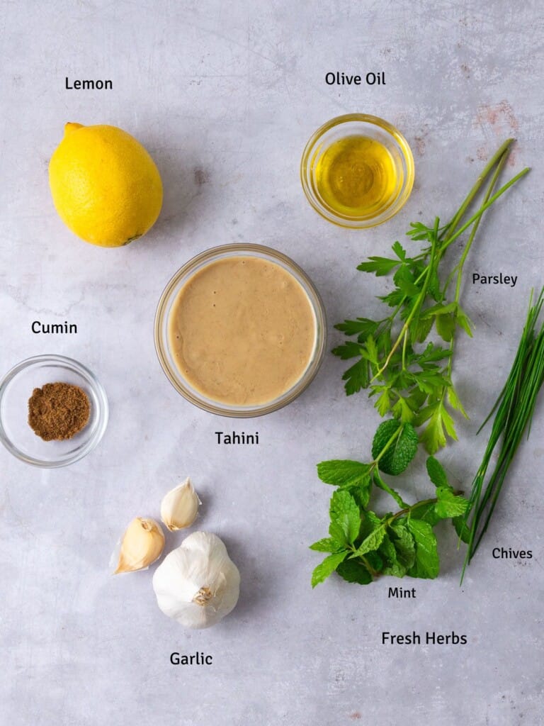 Lemon Herb Tahini Sauce - The Little Ferraro Kitchen