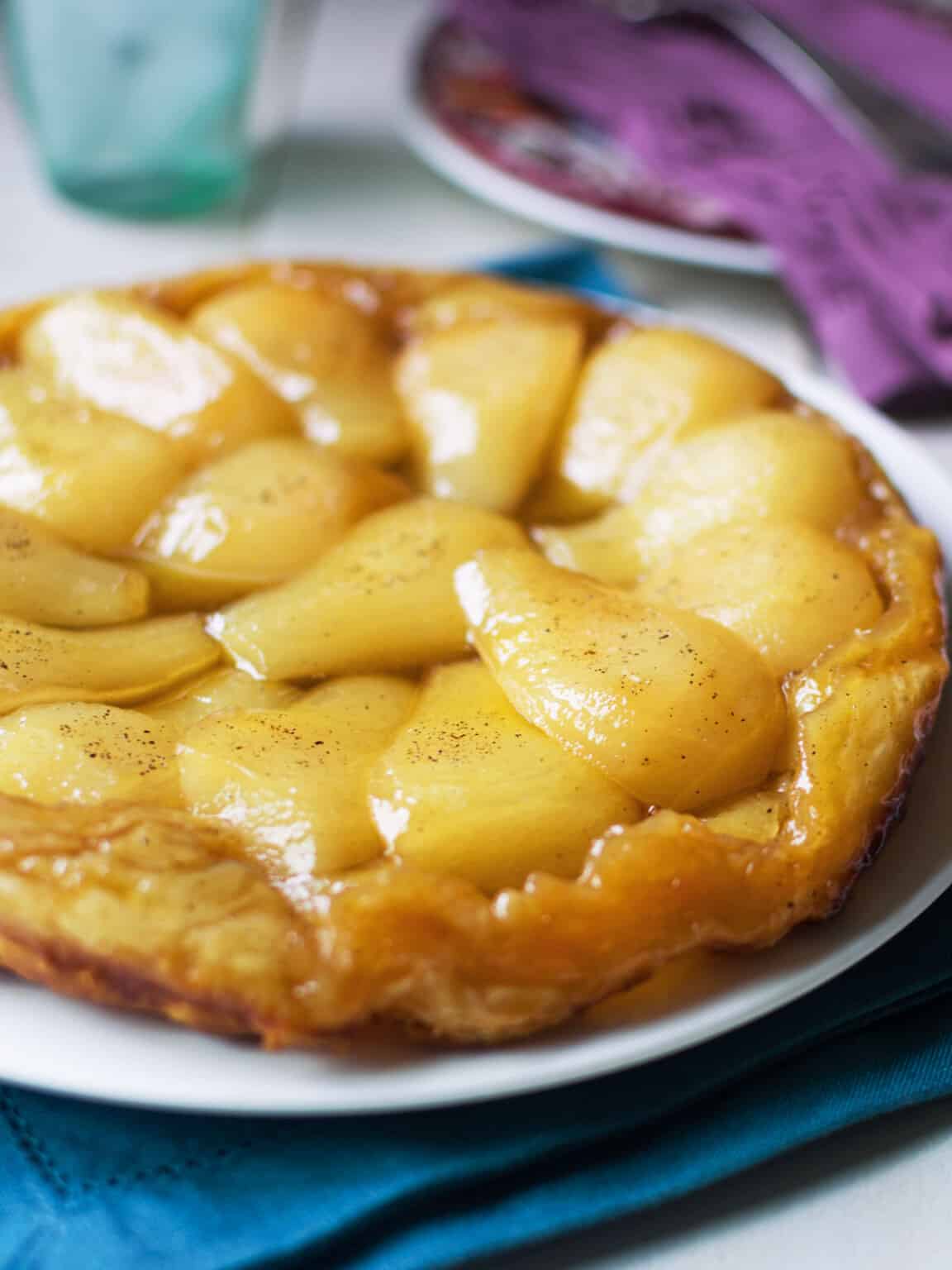 Pear Tart Tatin with Puff Pastry - The Little Ferraro Kitchen