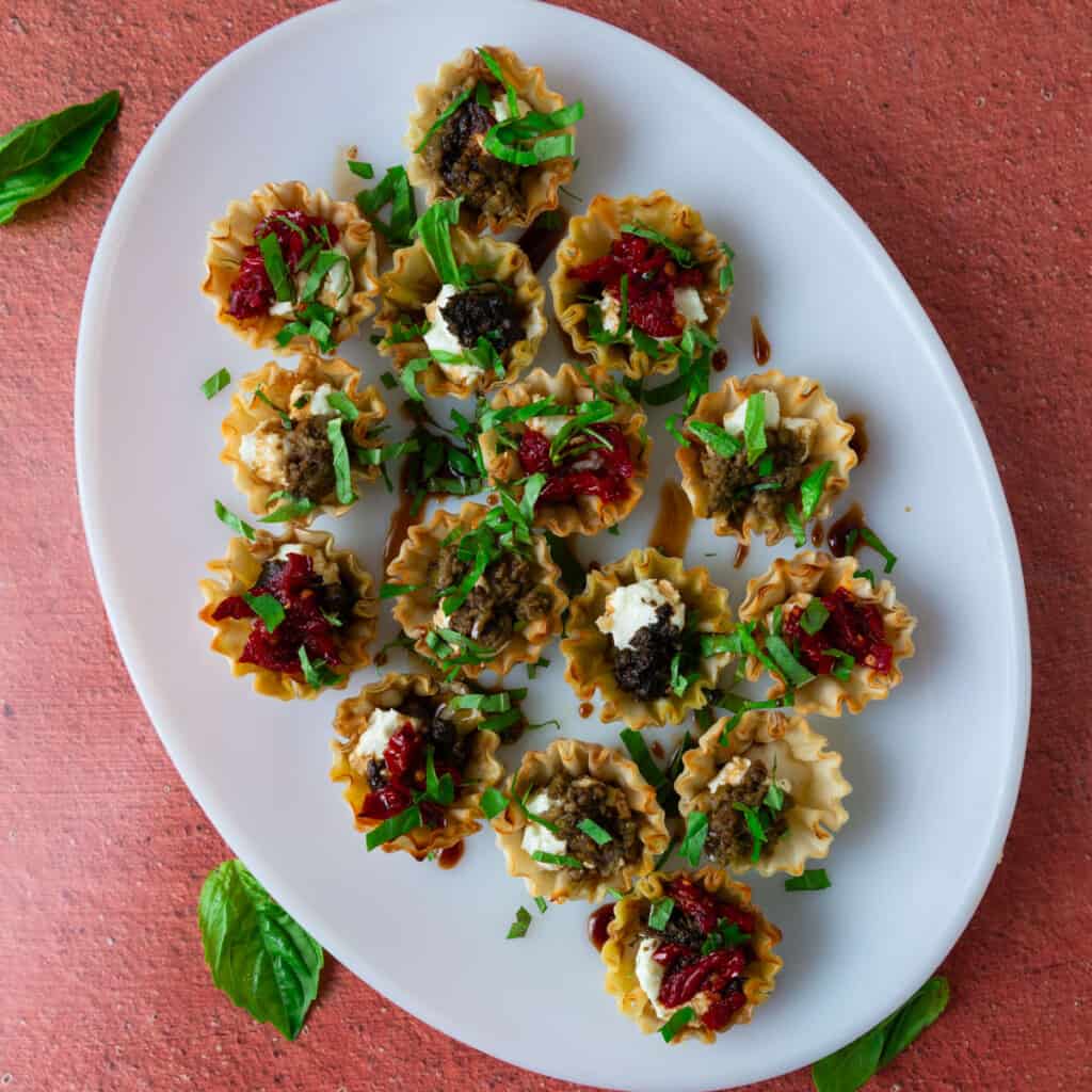 Goat Cheese Stuffed Phyllo Cups - The Little Ferraro Kitchen