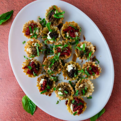 Goat Cheese Stuffed Phyllo Cups - The Little Ferraro Kitchen