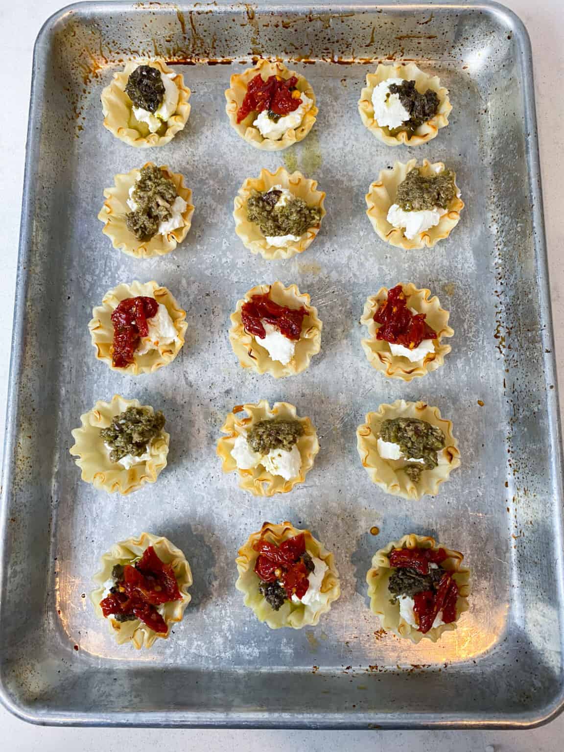 Goat Cheese Stuffed Phyllo Cups - The Little Ferraro Kitchen