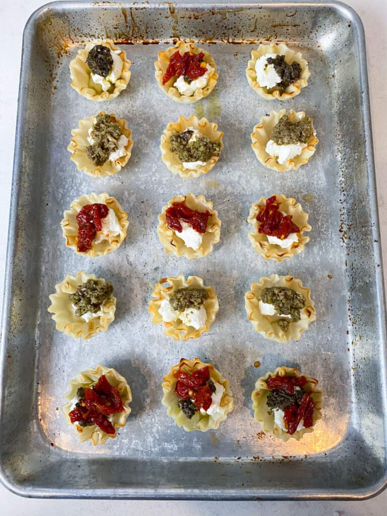 Goat Cheese Stuffed Phyllo Cups - The Little Ferraro Kitchen