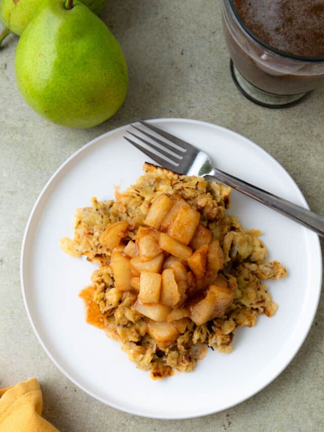 Matzo Brei with Cinnamon Pears - The Little Ferraro Kitchen