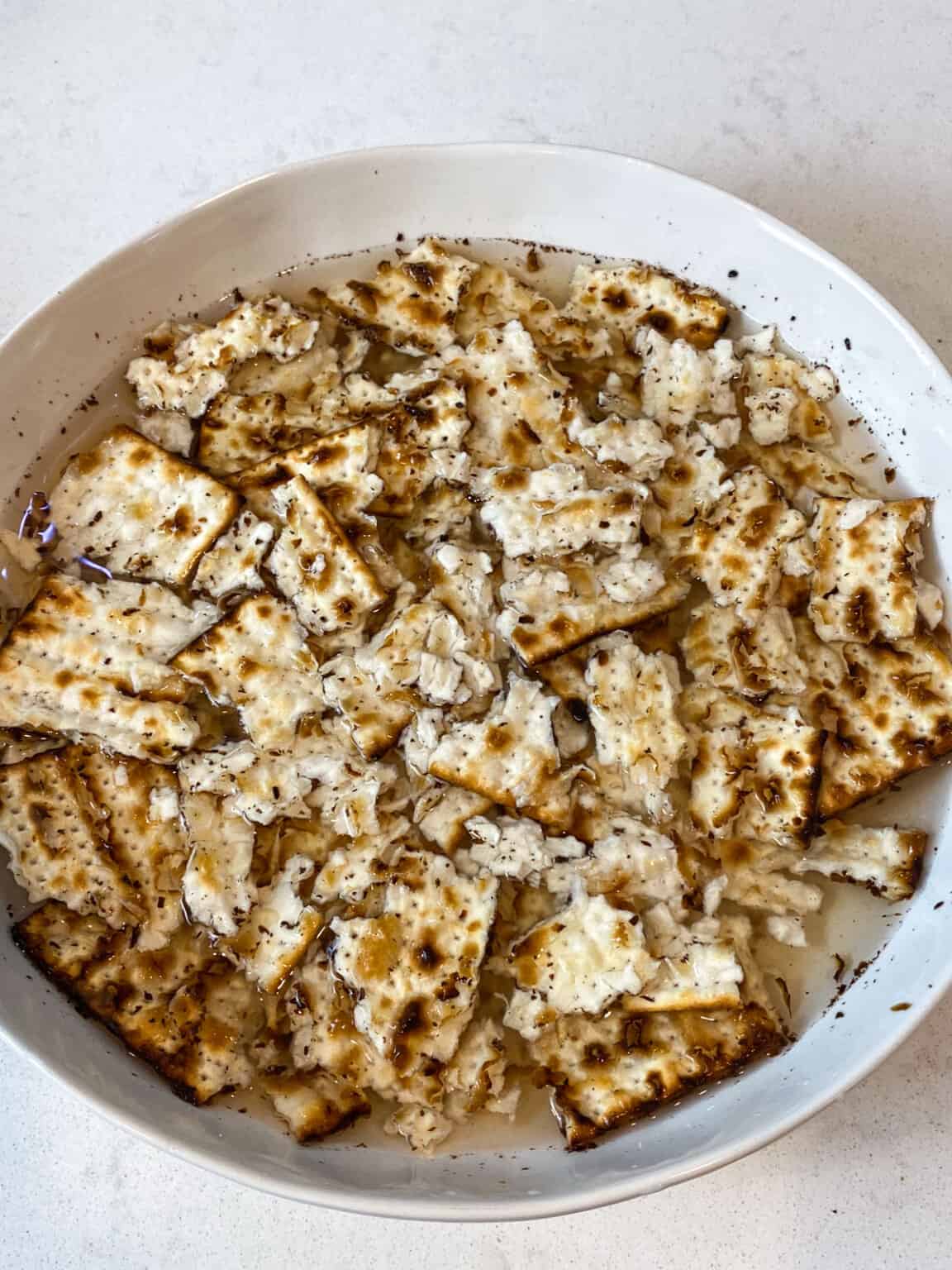 Matzo Brei with Cinnamon Pears - The Little Ferraro Kitchen