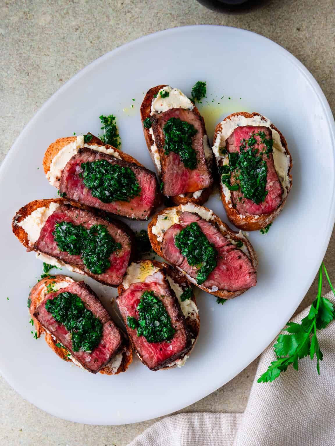 Steak Crostini with Boursin Cheese - The Little Ferraro Kitchen
