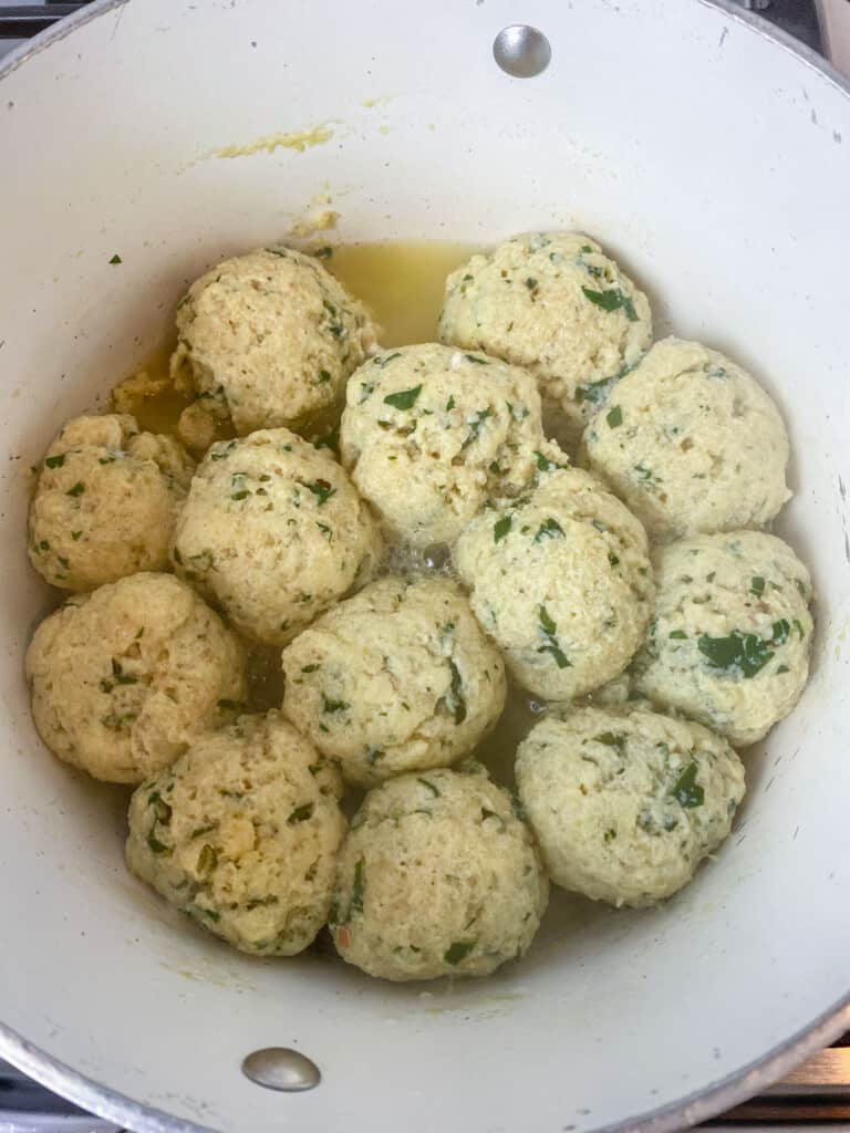 Roasted Tomato Soup with Ricotta Parmesan Matzo Balls