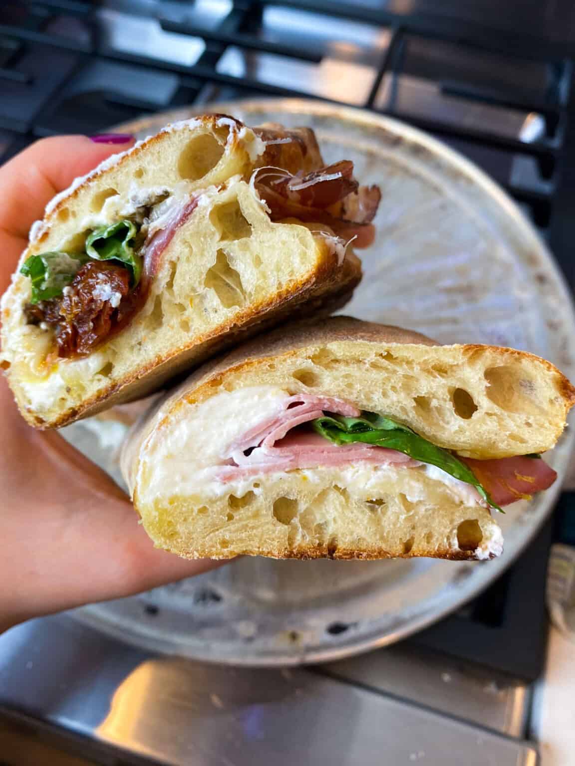 Pizza Sandwich with Ricotta Cheese - The Little Ferraro Kitchen