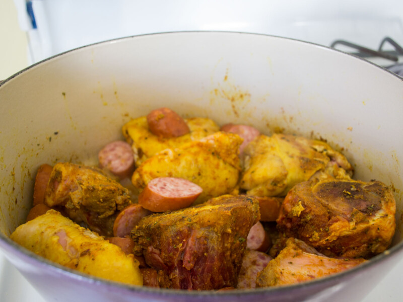 Dominican Sancocho Recipe (Three Meat Stew with Yucca and Plantain)