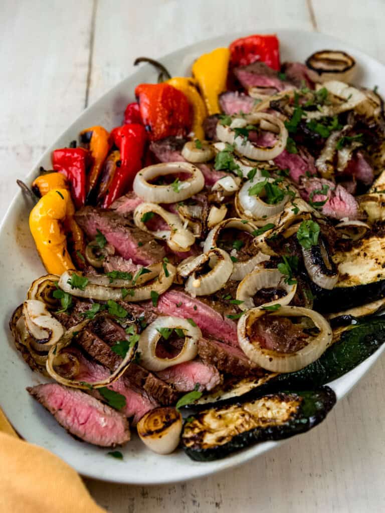 Grilled Flank Steak and Vegetables - The Little Ferraro Kitchen