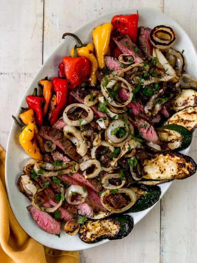 Grilled Flank Steak and Vegetables - The Little Ferraro Kitchen