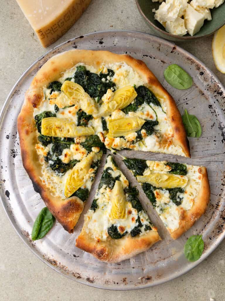 Spinach Feta Pizza - The Little Ferraro Kitchen