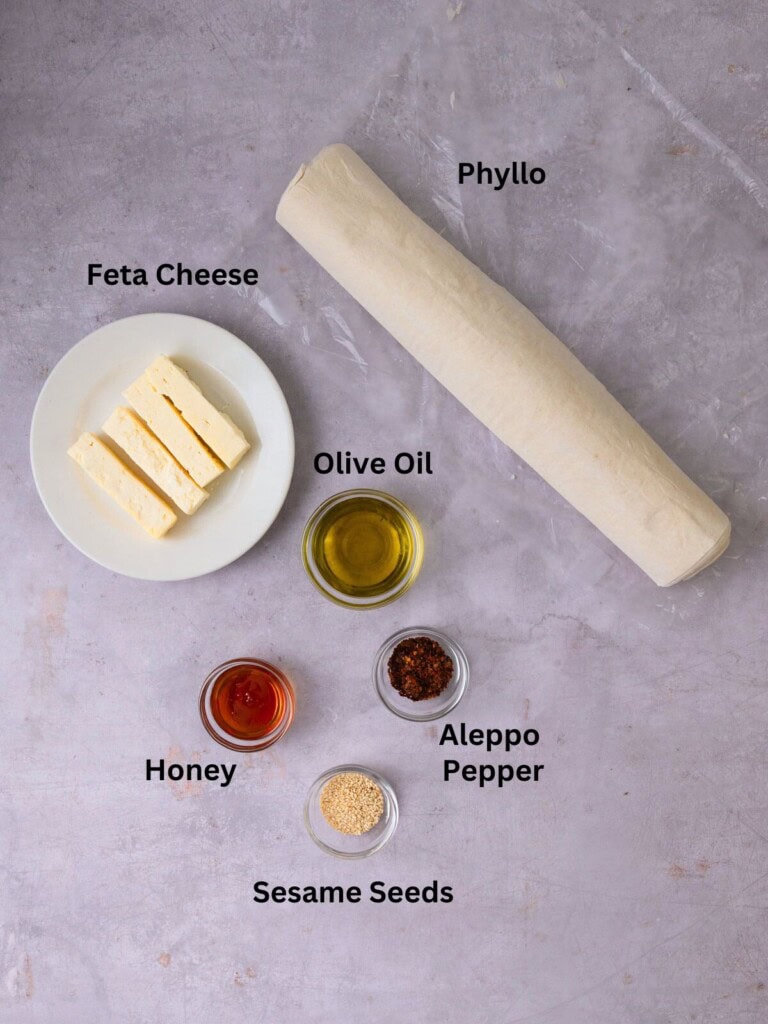 Phyllo Feta Rolls with Honey - The Little Ferraro Kitchen