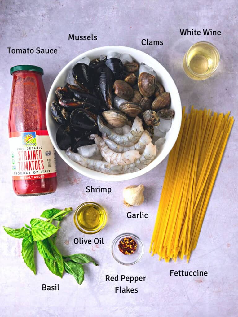Seafood Pasta with Mussels, Clams and Shrimp - The Little Ferraro Kitchen