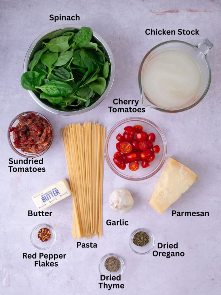 Easy One Pot Pasta with Spinach and Tomatoes - The Little Ferraro Kitchen