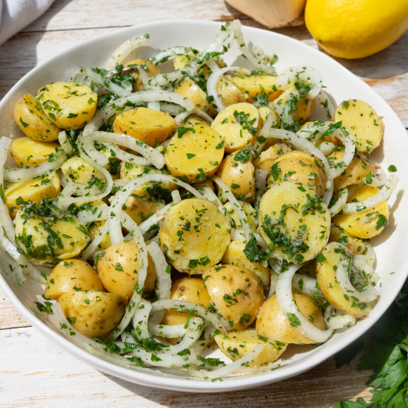 Lebanese Potato Salad with Sumac - The Little Ferraro Kitchen