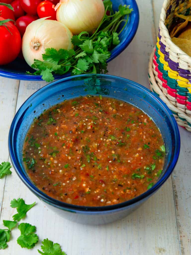 Charred Tomato and Tomatillo Salsa - The Little Ferraro Kitchen