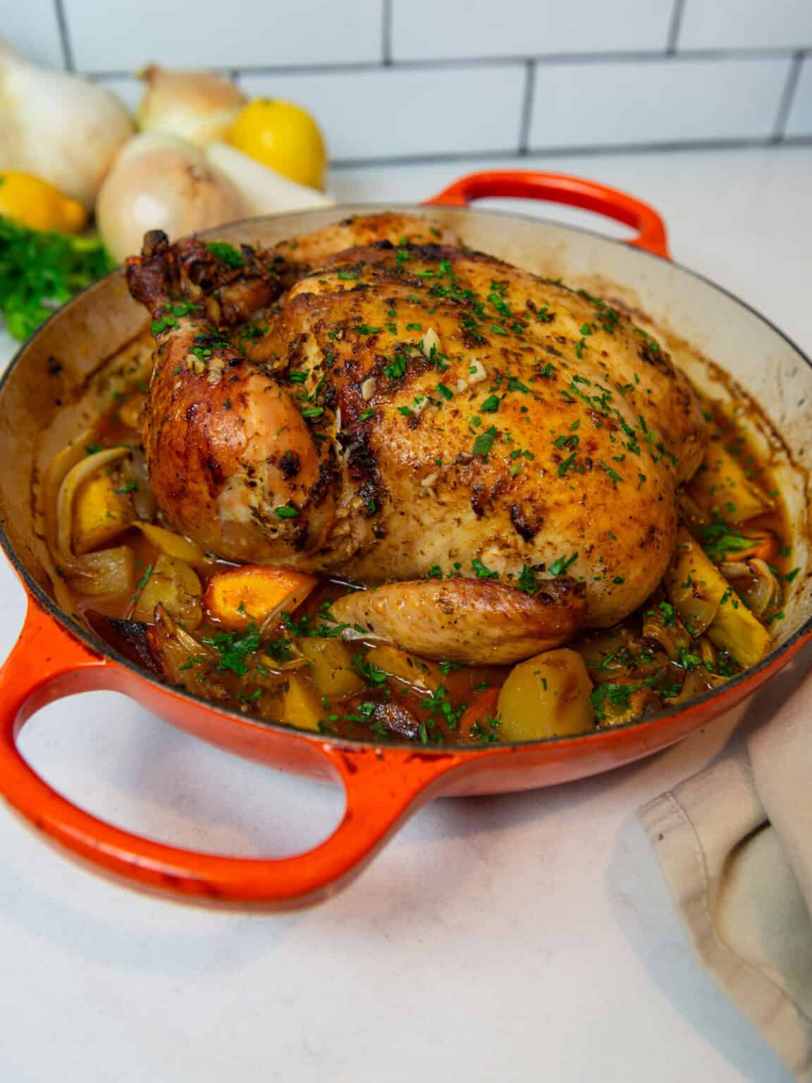 Dutch Oven Roast Chicken - The Little Ferraro Kitchen