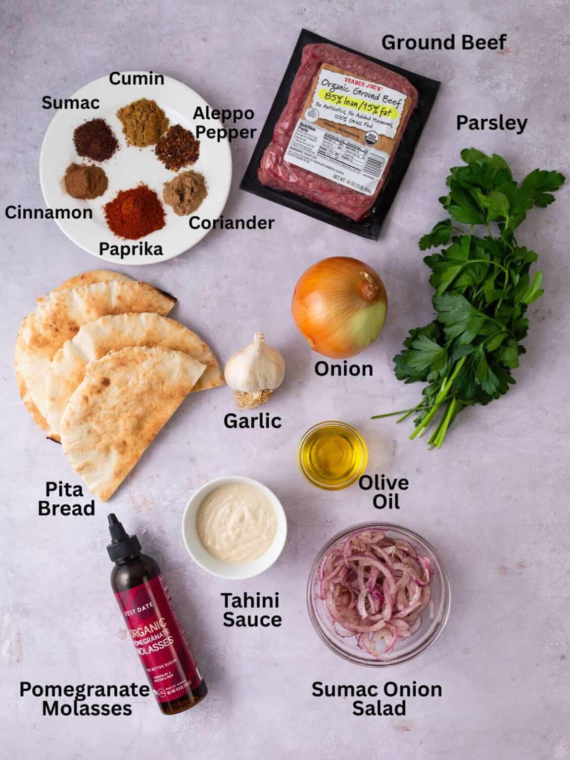Beef Arayes (Lebanese Meat-Stuffed Pitas) - The Little Ferraro Kitchen